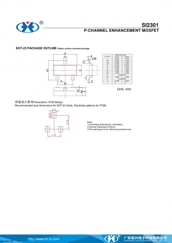 SI2301 datasheet page 3