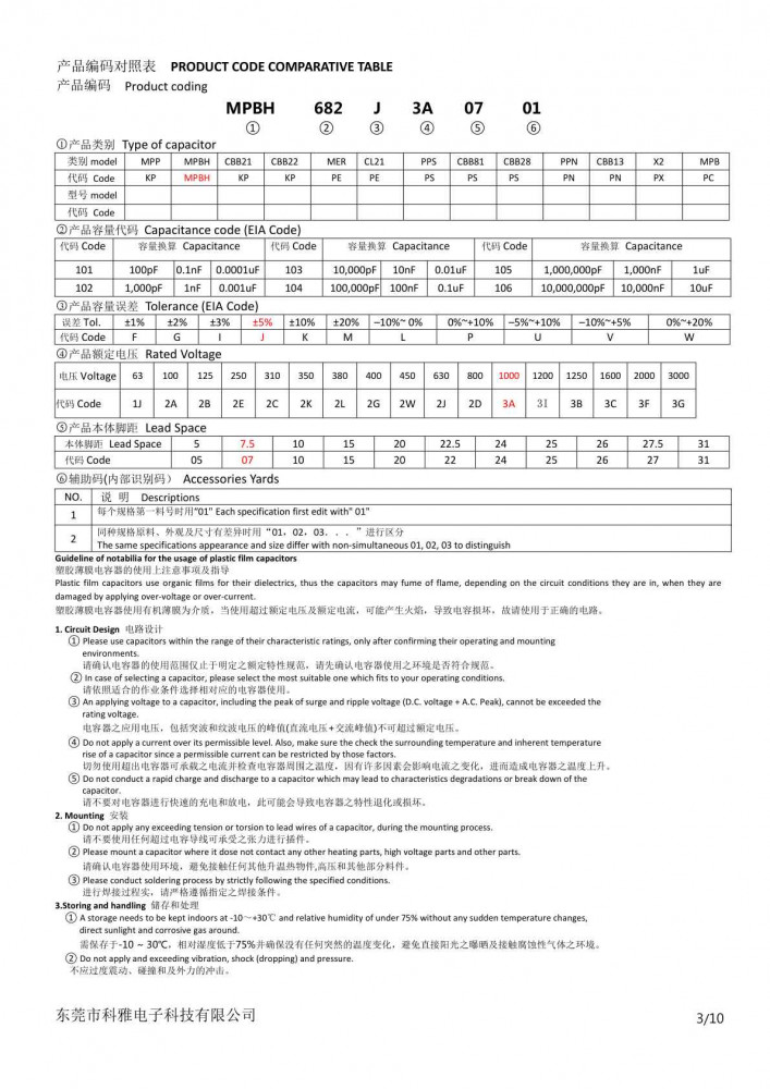 KYET MPBH682J3A0701 specification page 3