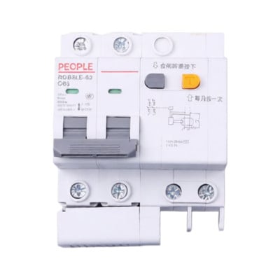 PEOPLE RDB5LE-63 C63 2P Miniature Residual Current Circuit Breaker for sale