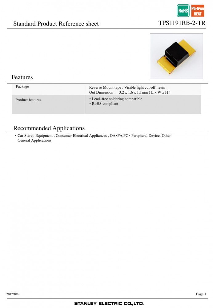TPS1191RB-2-TR datasheet page 1