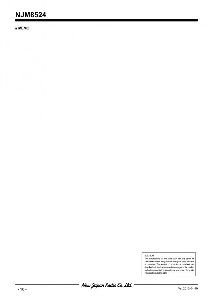 NJM8524 datasheet page 10