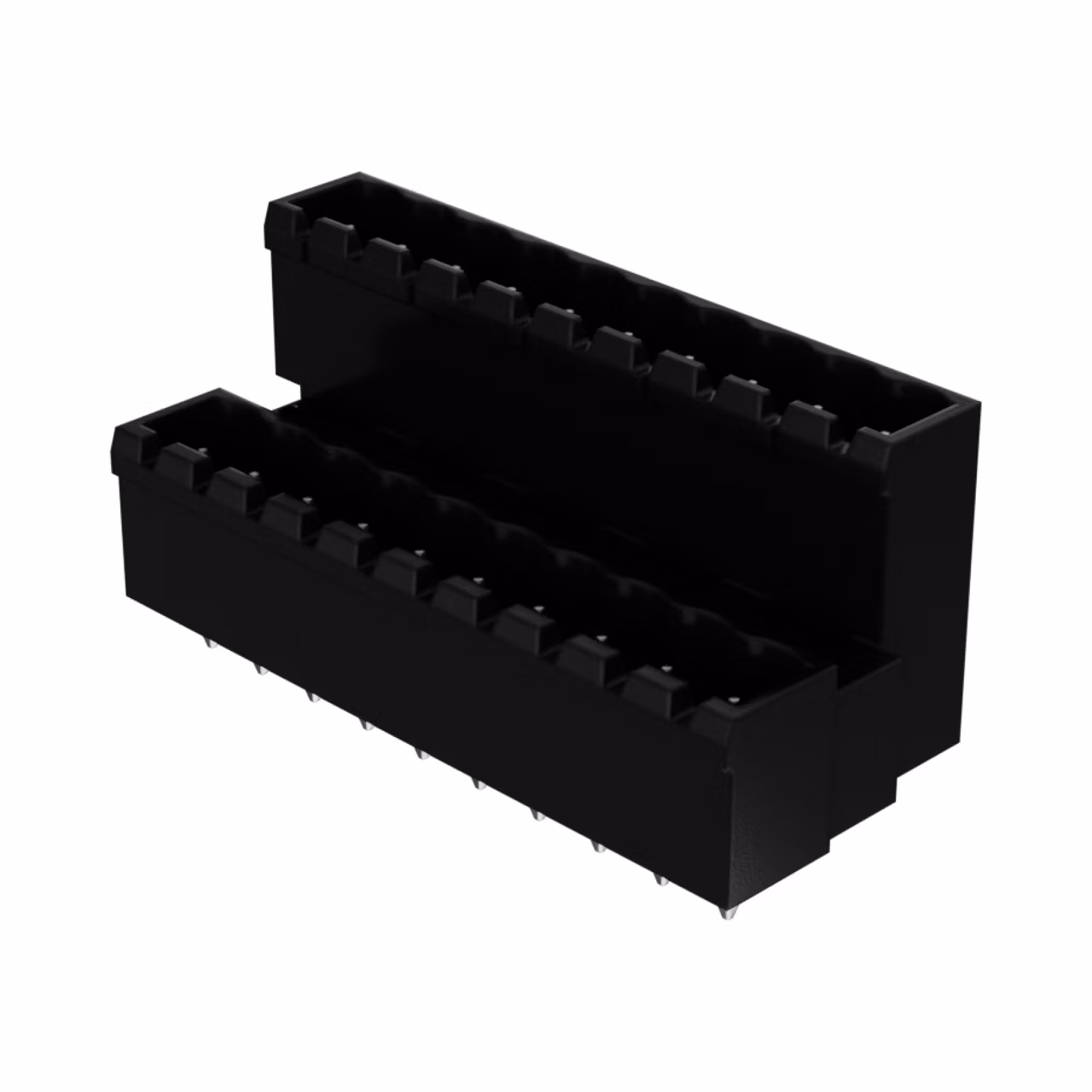 5.00mm Pitch Eurostyle Vertical Dual Level PCB Header, Closed Ends, 20 Circuits for sale