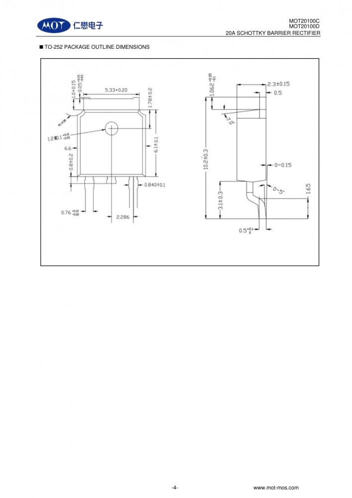 MOT20100D datasheet page 4