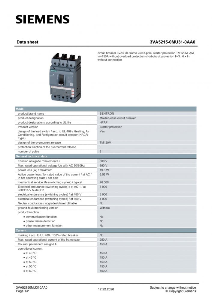 3VA5215-0MU31-0AA0 document page 1