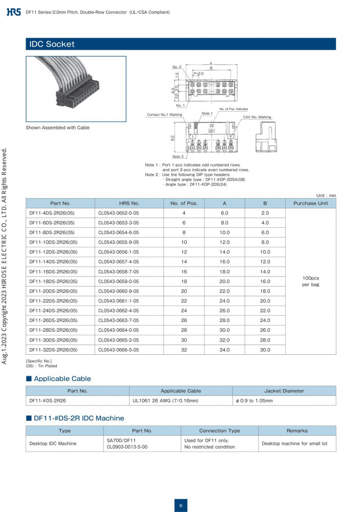 HRS DF11 datasheet page 6