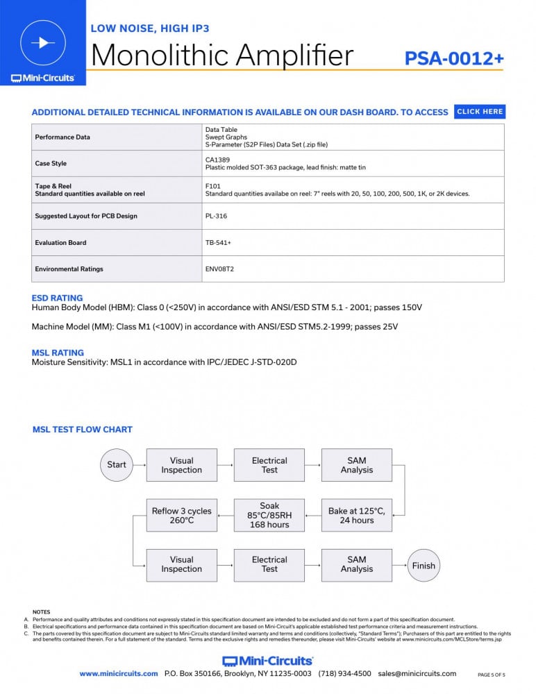 PSA-0012+ datasheet page 5