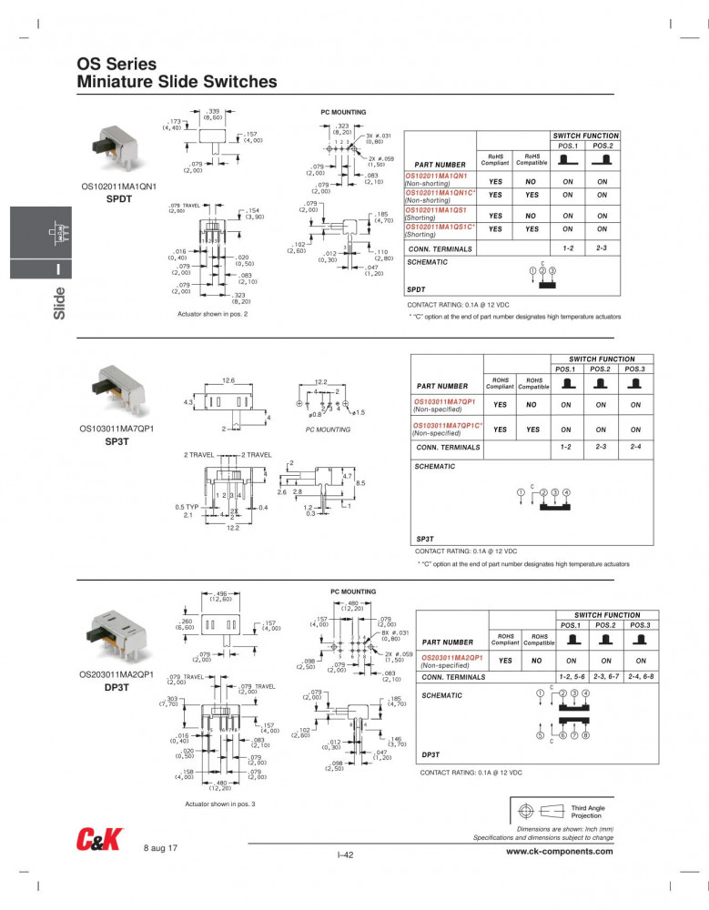 C&K OS Series datasheet page 6