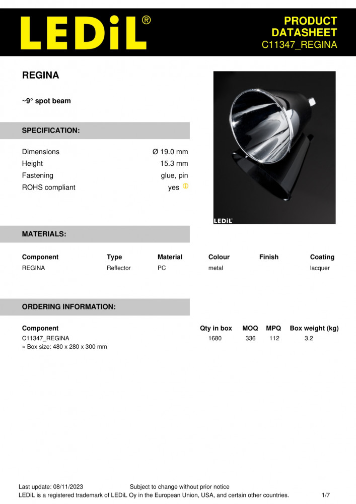 C11347_REGINA technical document page 1