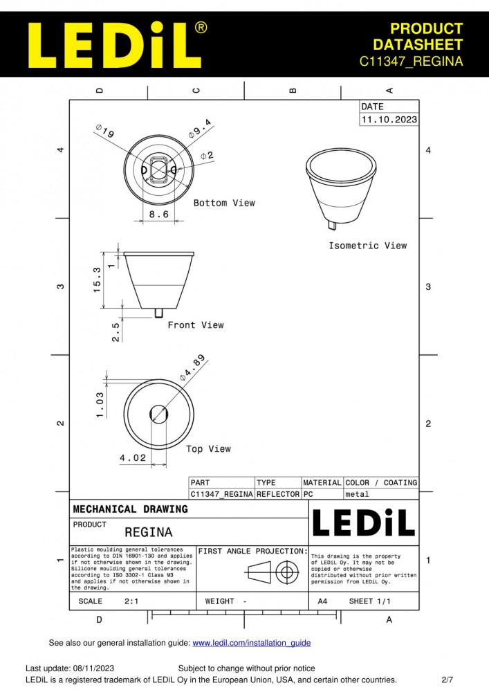 C11347_REGINA technical document page 2