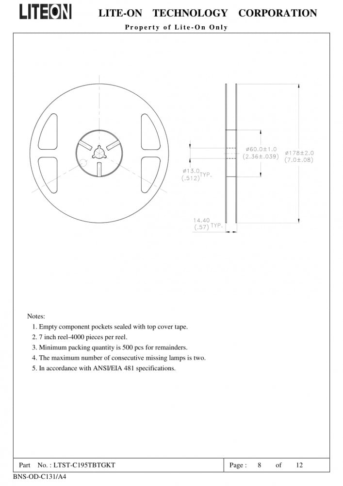 LTST-C195TBTGKT datasheet page 9