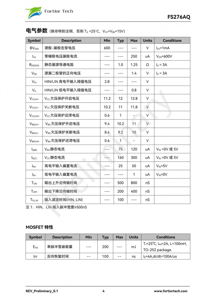 FS276AQ datasheet page 4