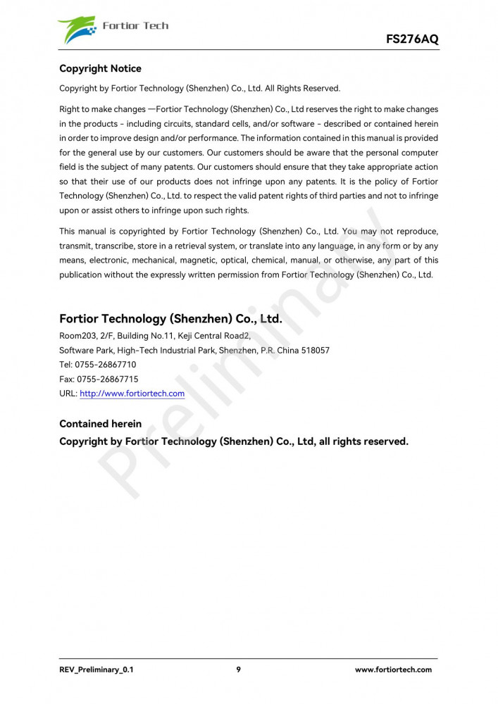 FS276AQ datasheet page 9