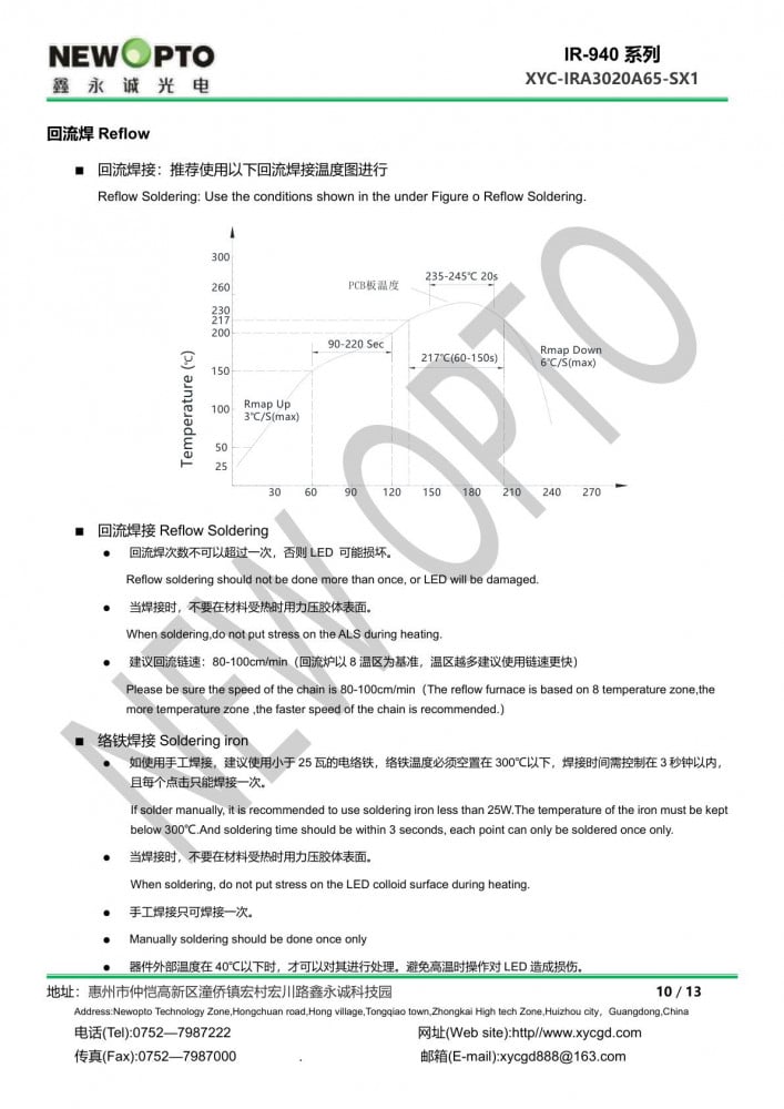XYC-IRA3020A65-SX1 specification page 10