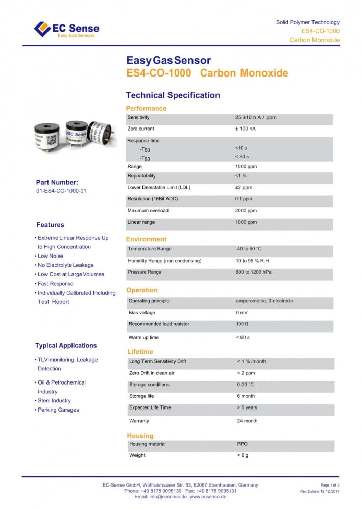 ES4-CO-1000-01 technical document page 1