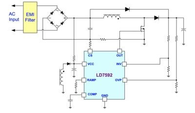 Transition-Mode PFC Controller with Fault Condition Protection