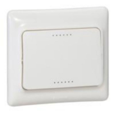 Kaptika - Double one-way switch with indicator -green LED 1 mA -10 AX-250 V~ -White