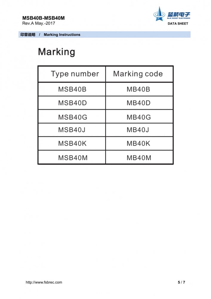 MSB40M datasheet page 5