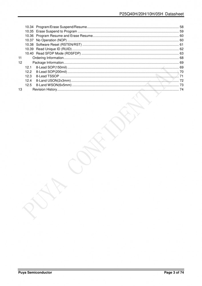 P25Q40H datasheet page 3