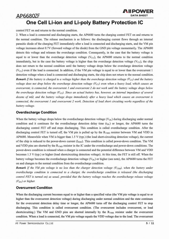 AP6680ZF datasheet page 5