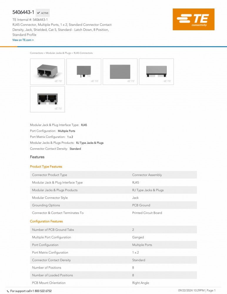 5406443-1 technical document page 1
