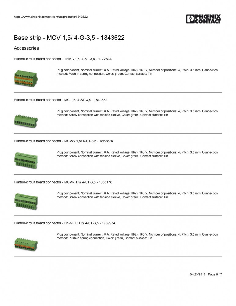 Phoenix Contact 1843622 technical document page 6