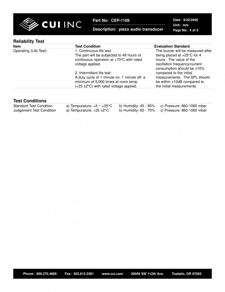CEP-1109 datasheet page 4