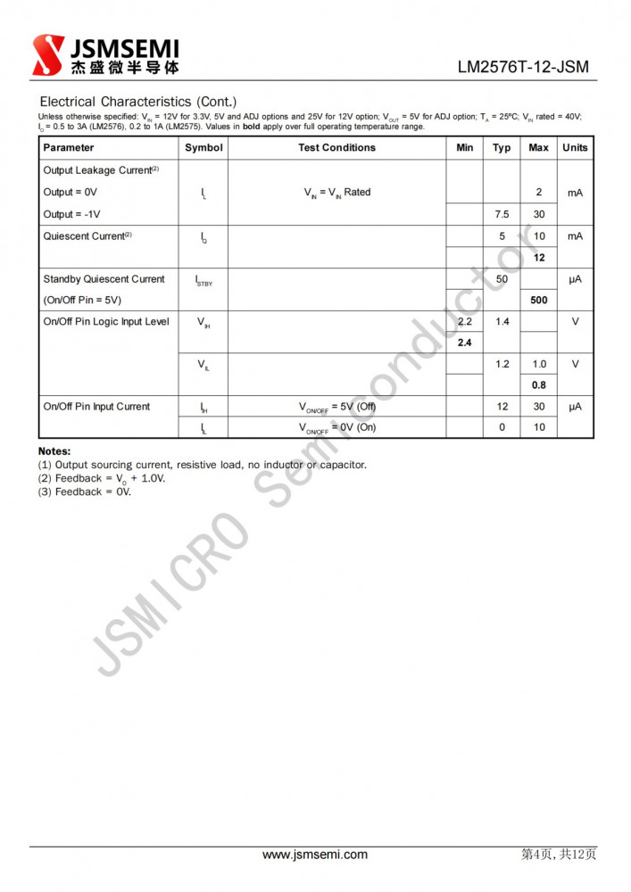 LM2576T-12-JSM datasheet page 4