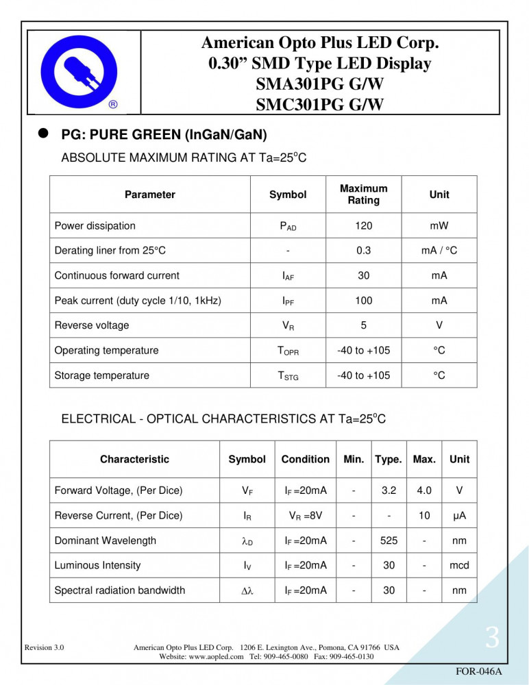SMC301PG datasheet page 3