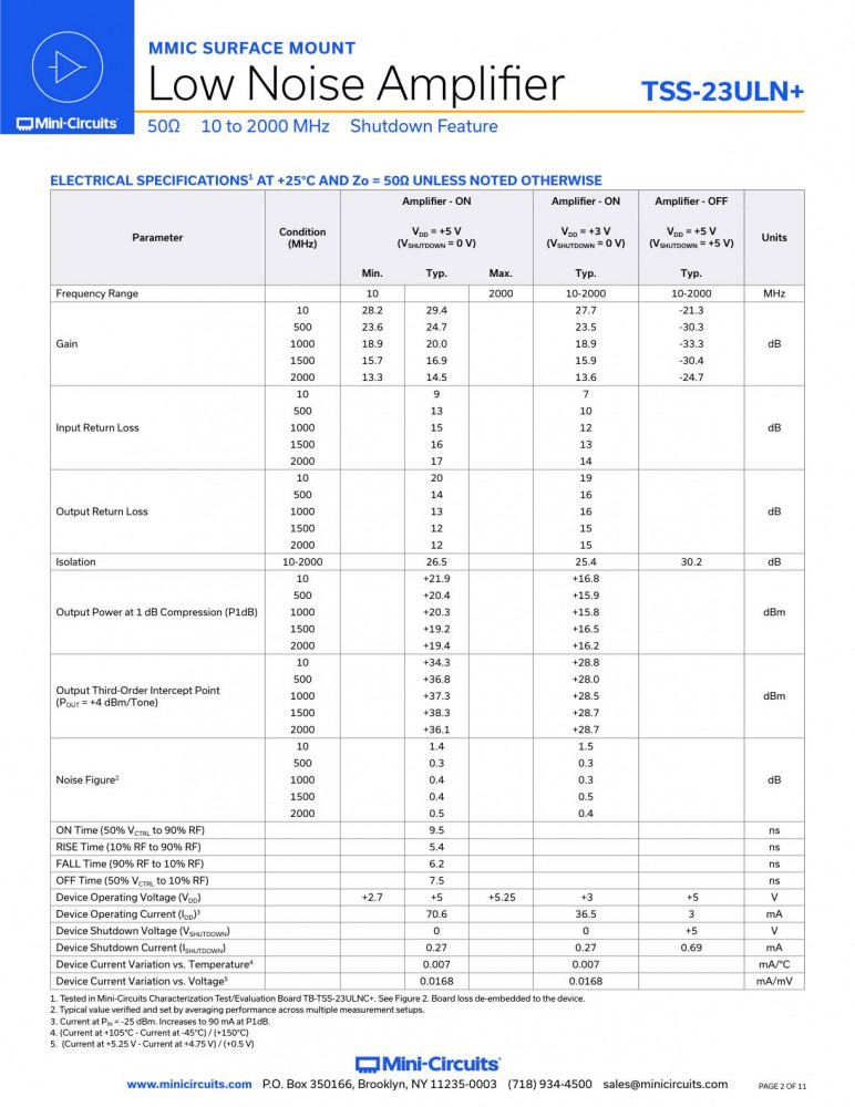 TSS-23ULN+ datasheet page 2