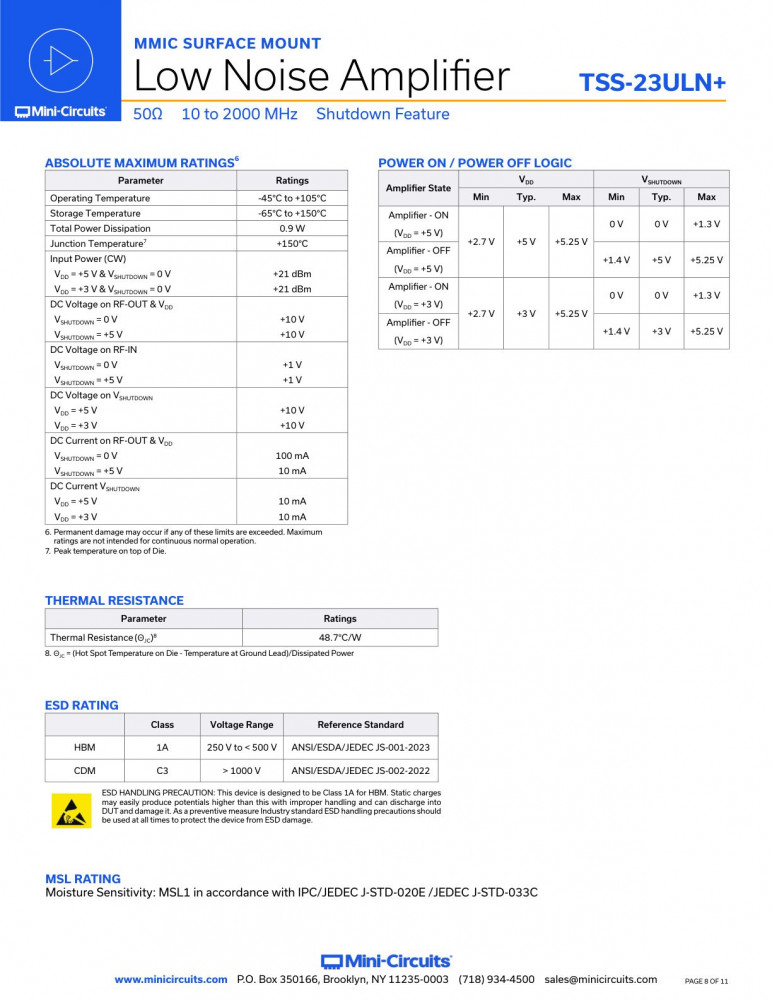 TSS-23ULN+ datasheet page 8