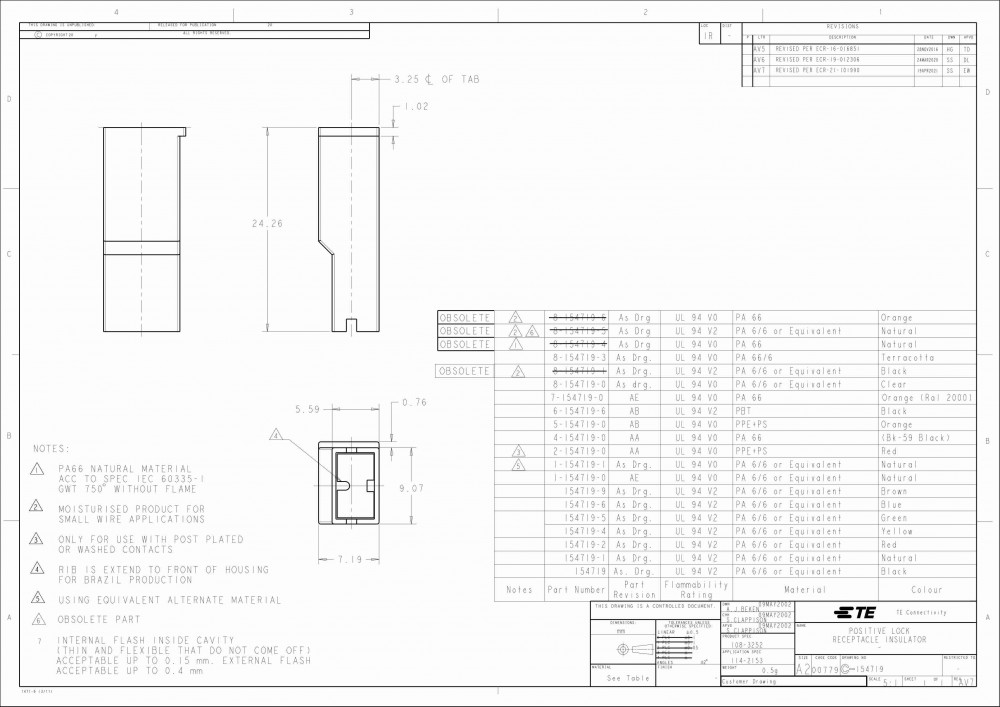 TE Connectivity 1-154719-0 technical drawing preview