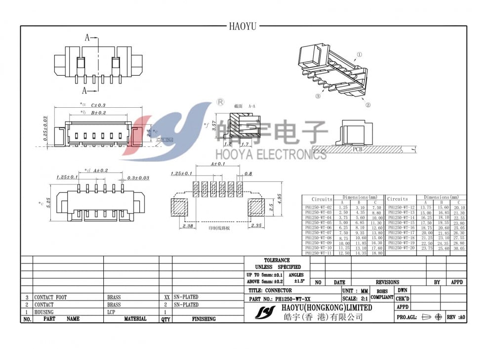 PH1250-WT-02P technical document preview
