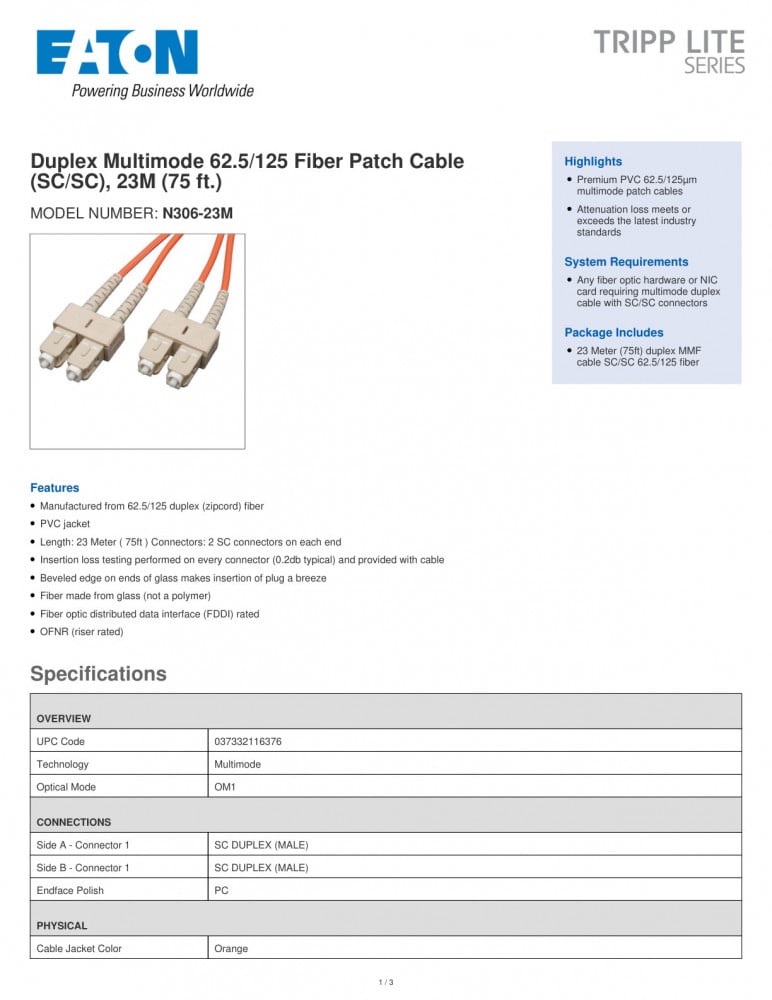 N306-23M technical document page 1