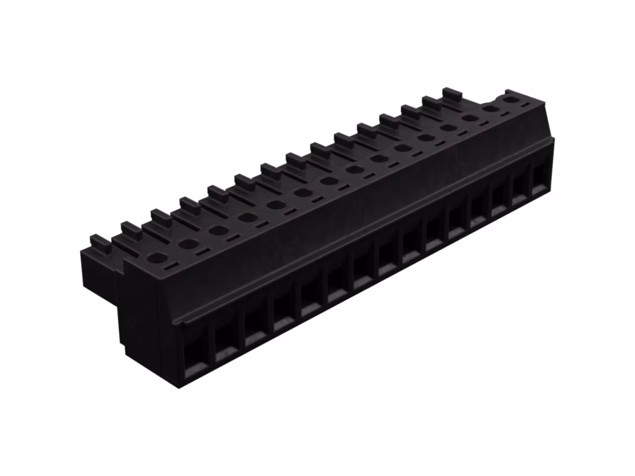 3.81mm Pitch Eurostyle Horizontal Plug, with Standard Imprinting, Gold (Au) Plated, Black, 15 Circuits for sale