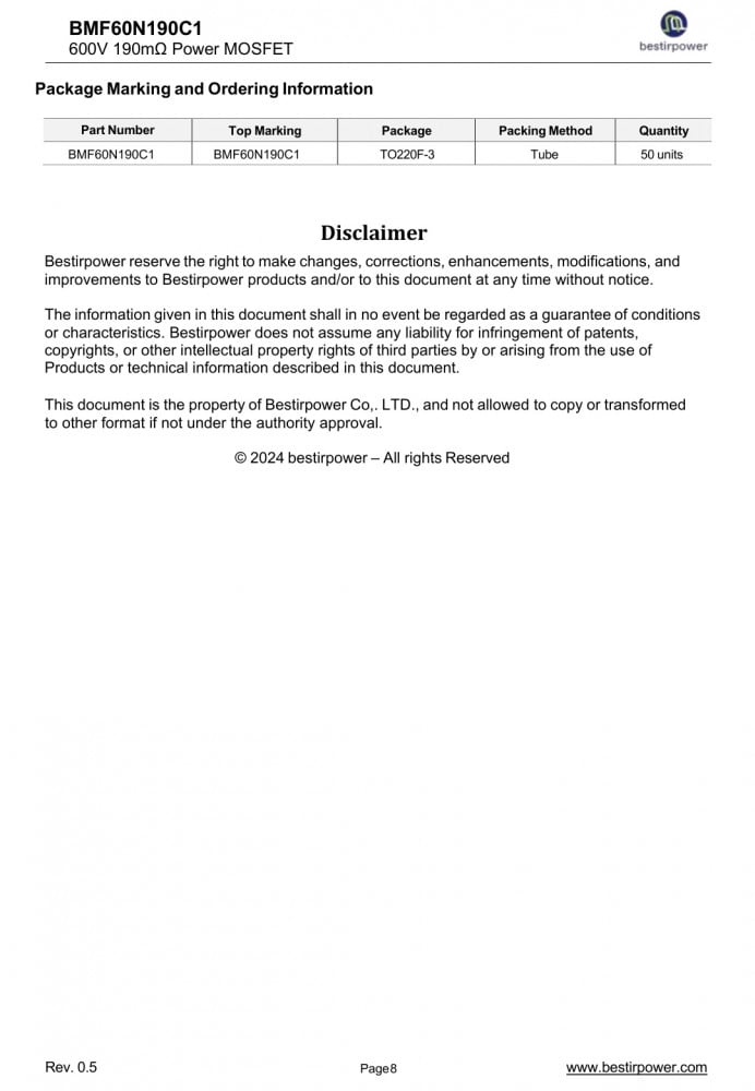 BMF60N190C1 datasheet page 8