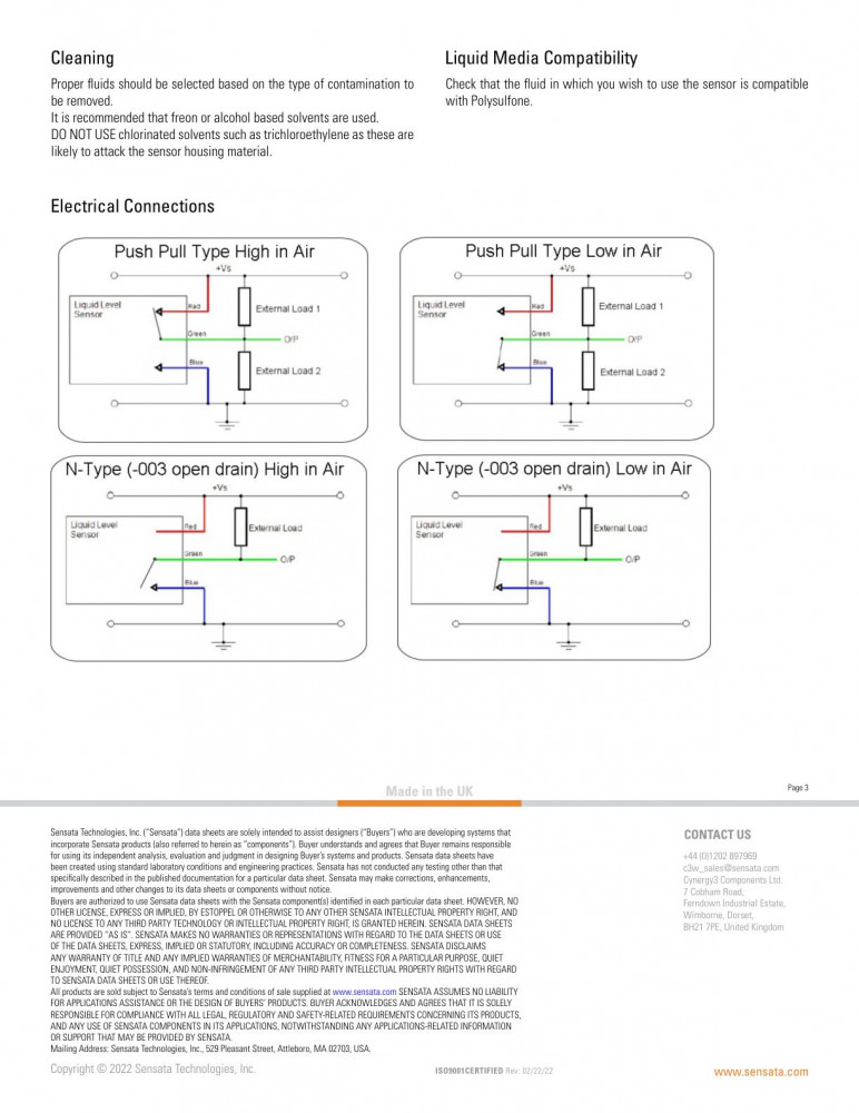 OLS2 series technical document page 3
