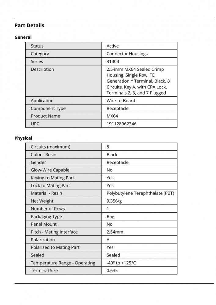 MOLEX 314049573 technical document image 2
