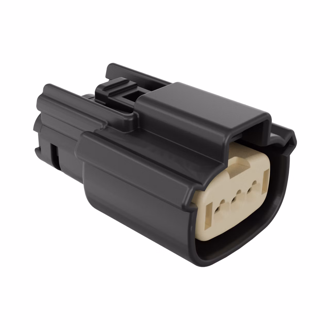 MX150 Mat-Sealed Female Connector Assembly, Single Row, 3 Circuits, Keying Option A, Black for sale