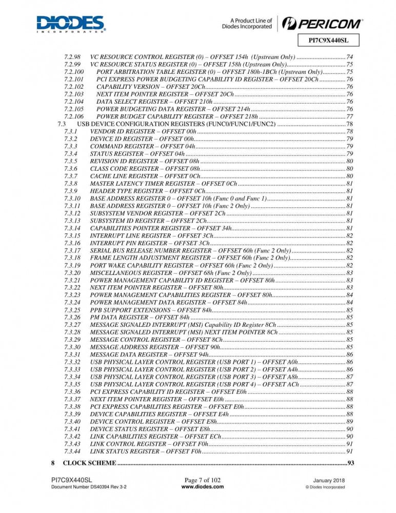 PI7C9X440SLBFDE datasheet page 7