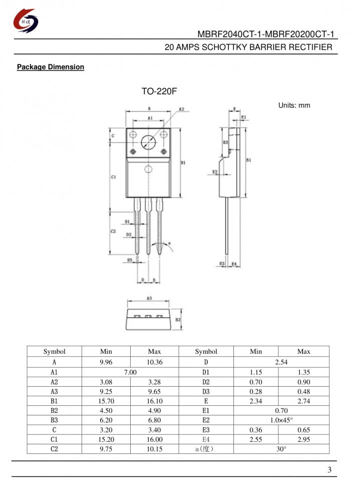 MBRF20100CT-1 datasheet page 3
