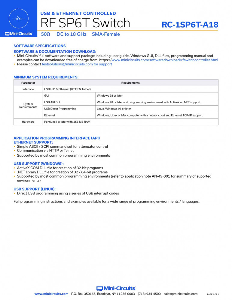 RC-1SP6T-A18 datasheet page 5