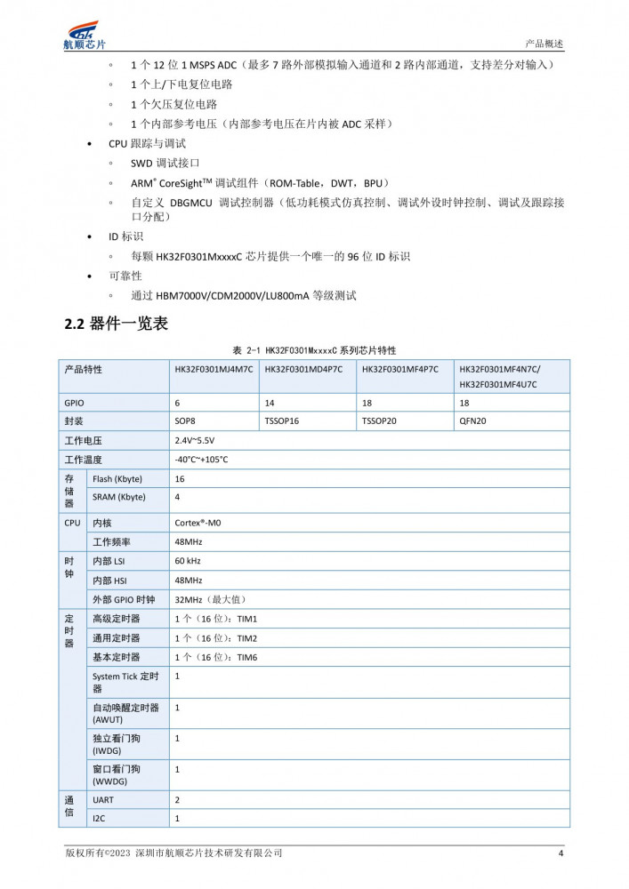 HK32F0301MxxxxC datasheet page 9