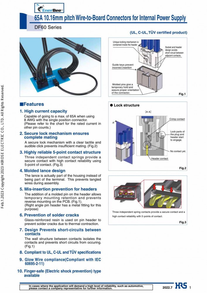 HRS DF60 Series datasheet page 1