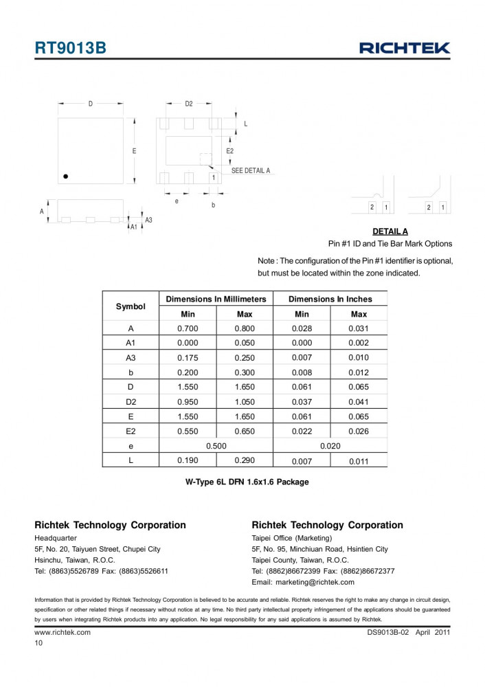 RT9013B datasheet page 10