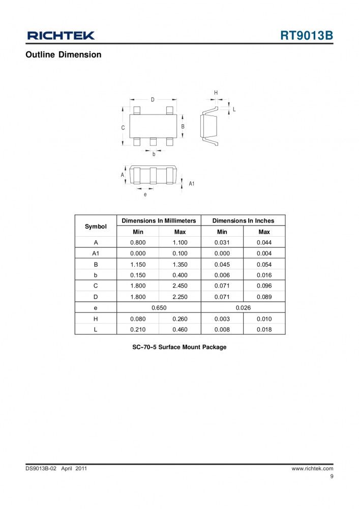 RT9013B datasheet page 9