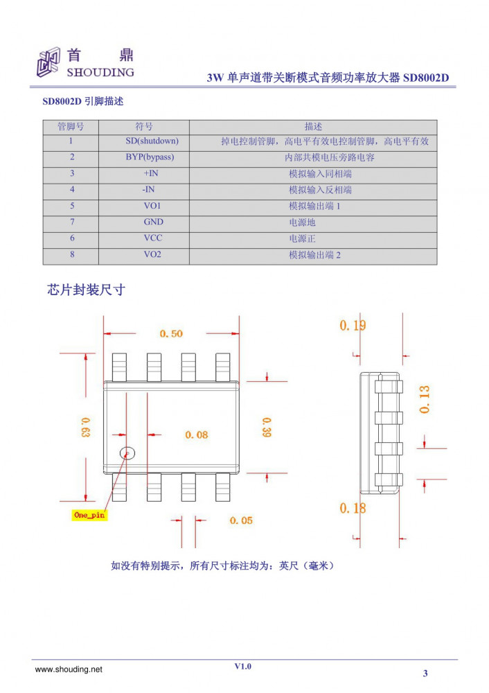 SD8002D datasheet page 3