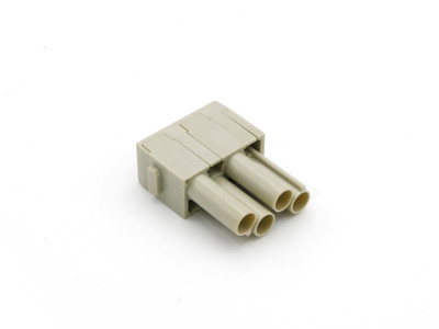 Heavy-Duty Axial Screw Terminal Power Module, Male, 3-Pole, 40A, for 6.00-10.00mm² 10-7 AWG, Grey