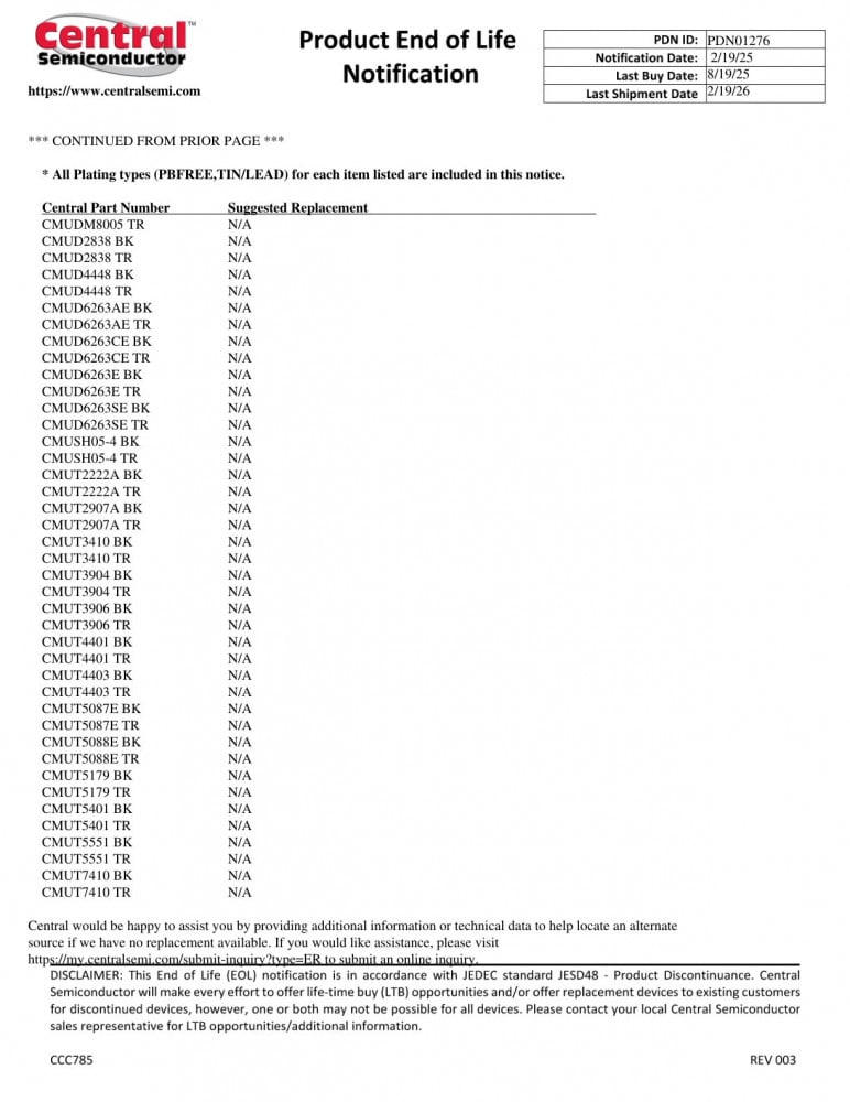 CMUT2907A datasheet page 5
