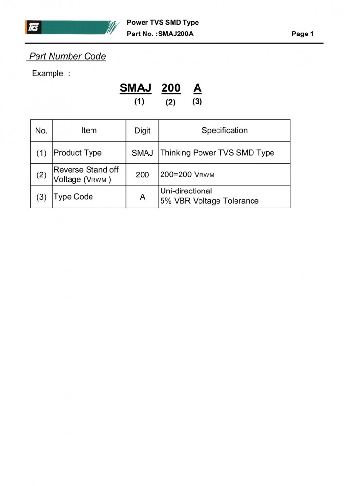 SMAJ200A datasheet page 4