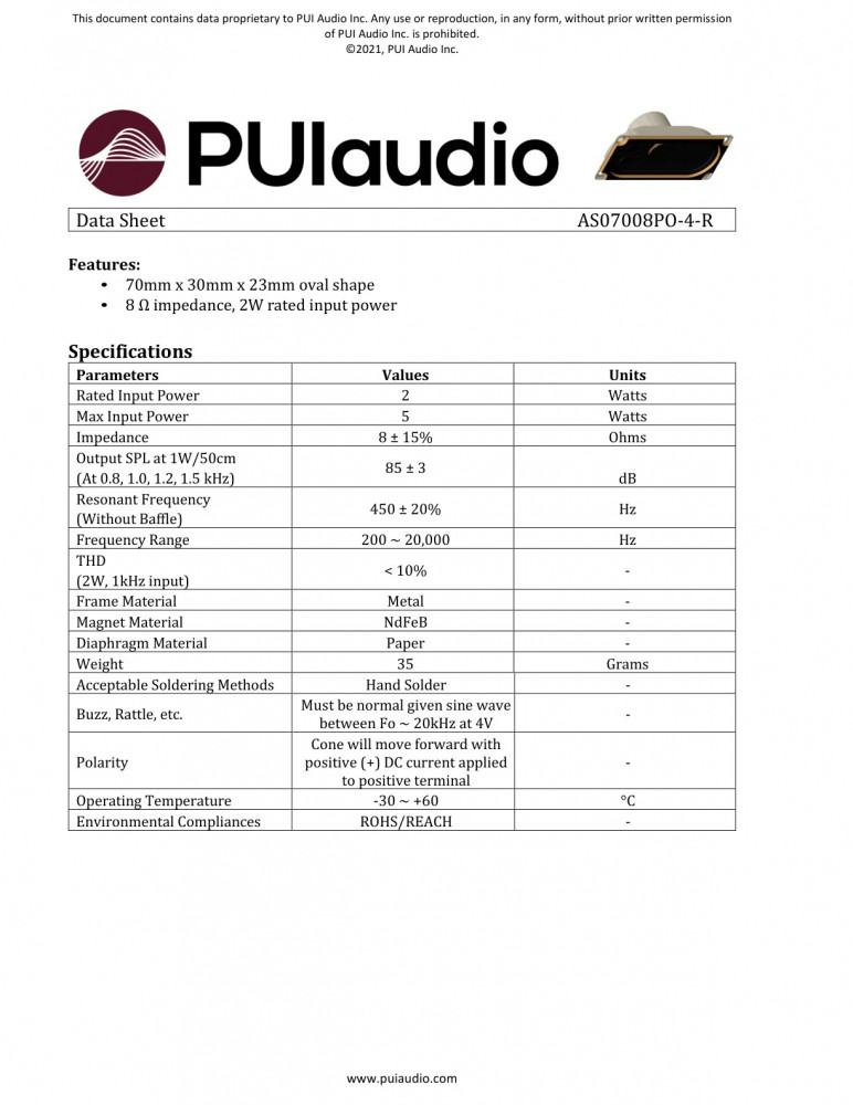 AS07008PO-4-R datasheet page 1